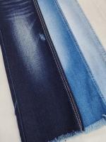 China 10.7oz Dark Indigo Stretch Denim Fabric 3/1 Right Twill 8S For Boyfriend Jeans for sale