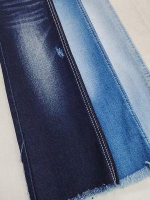 China 10.7oz Dark Indigo Stretch Denim Fabric 3/1 Right Twill 8S For Boyfriend Jeans for sale