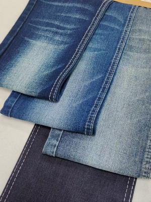 China 3/1 Right Twill Style Dark Indigo Stretch Denim Fabric 10 For Lady Jeans Shrink Resistant for sale