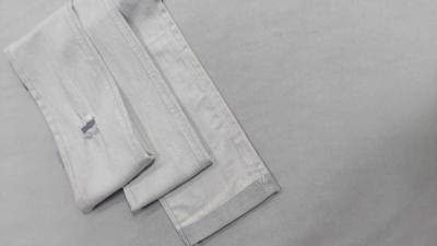 China Siro medium elastic 9.5oz White/Gray with full width 178-180 cm construction  8.5+10×8/55/75 Denim fabric  JSD3410-1 for sale