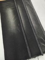 China Silk Black 3/1 Right Twill Dark Indigo High Stretch 8S Denim Fabric 11.5oz For Jeans for sale