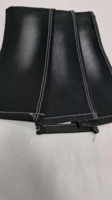 China Middle elastic 12oz Black with full width 180-182cm construction 7+7*7/55/75 Denim fabric  JSD3433A for men jeans for sale