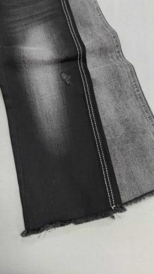 China High elastic Soft Siro 10.5oz Black/Black with full width 158-160cm construction 10+10*16/70/75TR Denim fabric  JSD3405A for jeans for sale