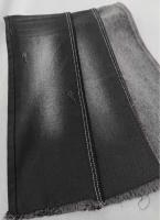 China 10oz Medium elastic Black/Black right twill with full width 180cm construction 8*10/40+75 Denim fabric  JSD3078A for jeans for sale