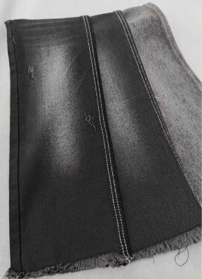 China 10oz Medium elastic Black/Black right twill with full width 180cm construction 8*10/40+75 Denim fabric  JSD3078A for jeans for sale
