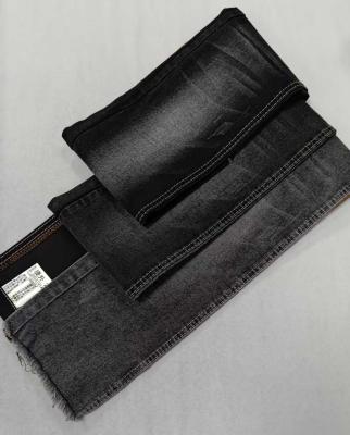 China Medium elastic 11.8oz Black/Black with full width 180cm construction 8*16/70 Denim fabric  JSD3191A for men jeans for sale