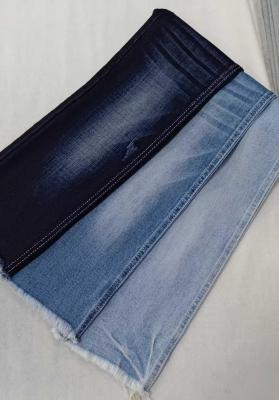 China Low Elastic Siro 10.2 oz Dark indigo with full width 190cm /8+8*10/40+70 Denim fabric JSD3296 for men jeans for sale