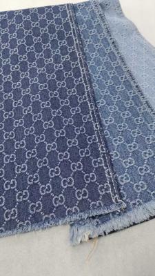China Beautiful pattern Heavy weight Dark blue with full width 180cm /10x7 Denim fabric for jeans for sale