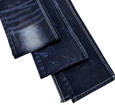 China Blue Gray Flocked Denim Fabric Super Soft 10.5oz 70%Cotton For Jeans Or Coat for sale