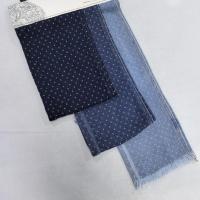China Middle Weight Polka Dot Circle Jacquard Denim Fabric Cotton Polyester for Fashion Jeans for sale