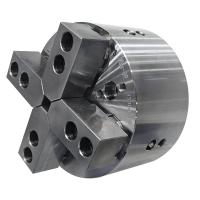 China Forged Steel 4 Jaw Pull Back Power Chuck DPF Series With 12 Months Guarantee for sale