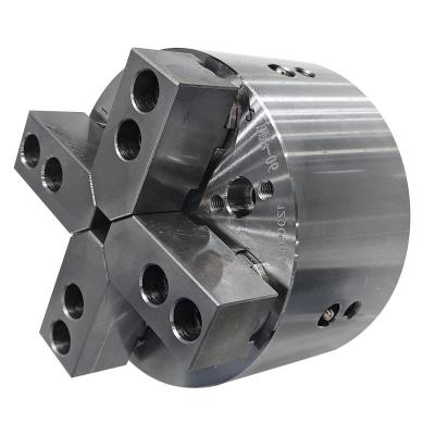 China Forged Steel 4 Jaw Pull Back Power Chuck DPF Series With 12 Months Guarantee for sale