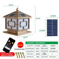 China Column Bright Led Square Post Solar Lights Outdoor Commercial Lamp 6V 9W for sale