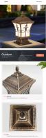 China Exterior Led Deck Post Lights Solar Cap Driveway Pole  Security Post 6V 5W for sale