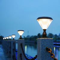 China Landscape Sensor Yard  Garden Fence Led Post Lamp Outside Pole 5V 4.5W 26x26x25cm for sale