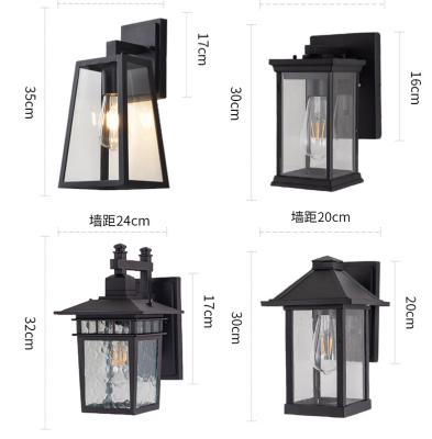 China Bright Outdoor Waterproof LED Wall Lights Exterior E27 Bulb 1 17x17x35cm for sale