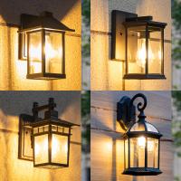 China Bright Outdoor Waterproof LED Wall Lights Exterior E27 Bulb 1 17x17x35cm for sale