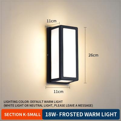 China Wall Lamp 16*16*10cm Ac85-265v Sand Black 3000k/6000k Aluminum + Acrylic for sale