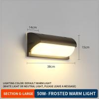 China 18w 30w 50w Outdoor Waterproof LED Wall Lights Interior 38x15x14cm for sale