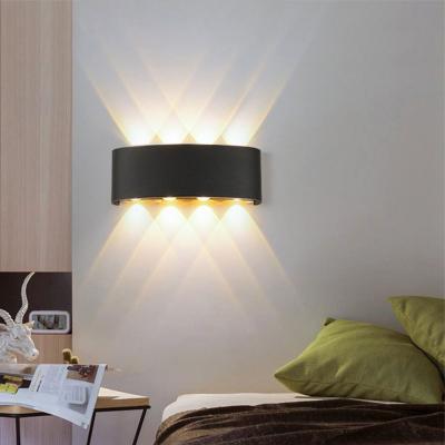 China 4w 6w Wall Lamp Ac85-265v sand black / sand white 3000k/6000k Aluminum + Acrylic for sale