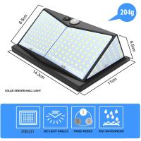 China 212 Led Solar Motion Sensor Light Garden Wall Lamp Outdoor 1.8w for sale
