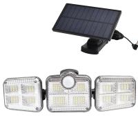 China Powered Outdoor Solar LED Wall Lights With Sensor 195x130x100mm 122 SMD LED 1.8w for sale