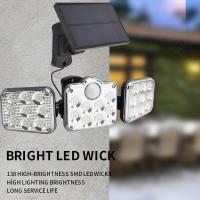 China Powered Outdoor Solar LED Wall Lights With Sensor 195x130x100mm 122 SMD LED 1.8w for sale