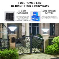 China 20w 30W LED Solar Panel Garden Pole Lights For Outside Shed Yard for sale