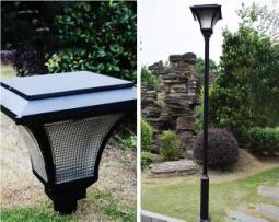China Courtyard Outdoor LED Garden Pole Lights lawn 450mmx390mm E27 Replaceable for sale