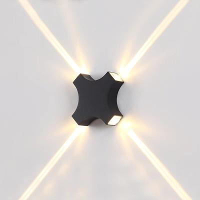 China Outdoor Wall Lamp Aluminium 155x155x40MM Black 220V for sale