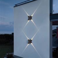 China Outdoor Wall Lamp Aluminium 155x155x40MM Black 220V for sale