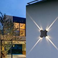 China Outdoor Wall Lamp Aluminium 155x155x40MM Black 220V for sale