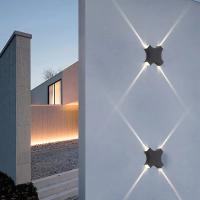 China Outdoor Wall Lamp Aluminium 155x155x40MM Black 220V for sale