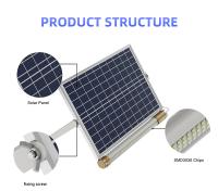 China 300w Solar Panel Fluorescent Light Fixtures T12 350x450mm 6V 20W Slim Die Casting Aluminium for sale