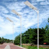 China 2 Heads 100 Watt Integrated LED Solar Street Light Factory 700x320x50mm for sale