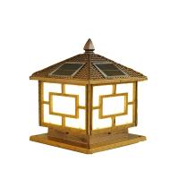 China 6V 9W Led Solar Fence Post Lights Garden Outdoor Traditional Square for sale