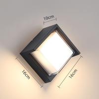 China Square Outdoor Waterproof LED Wall Lights Cool White 16x16x10cm Ac85-265v for sale