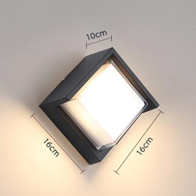 China Square Outdoor Waterproof LED Wall Lights Cool White 16x16x10cm Ac85-265v for sale