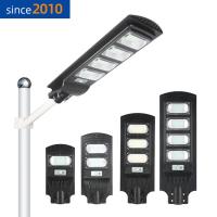 China 50w 300 Watt 120w 100 Watt Led Solar Street Light With Remote Control 6500k ABS for sale