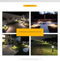 China IP65 Outdoor Solar Lawn Lights Garden For Ground Power Supply Irradiation Range for sale