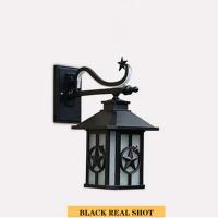 China 60W Matte Black Led Wall Light Fixtures Outdoor Waterproof Carriage Shape Double Sources for sale