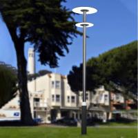 China 3m 4m Cast Aluminum Led Street Garden Pole Light Upper And Lower Circle IP65 for sale