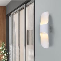 China Black And White Dual Color Optional Led Double Head Luminous Aluminum Wall Lamp for sale