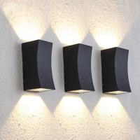 China Outdoor Two 2 Way Led Wall Light Lamp Arc Design Wide Irradiation for sale