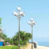 China 100w 150w 200W Outdoor Garden Pole Light Sphere Round 5 Lamp Caps for sale