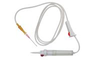 China 150cm Medical PVC Disposable Blood Transfusion Set With Flow Rate Control for sale