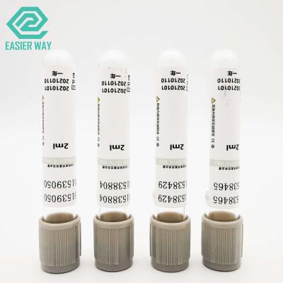 China 3ml 5ml Blood Collection Supplies Sterilized Grey Cap Glucose Blood Collection Tube for sale