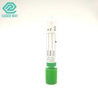 China 2 Year Shelf Life Blood Collection Supplies Vacuum Non Toxic Heparin Tube With Green Cap for sale