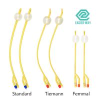 China EO Sterilization Medical Disposable Supplies 8-26fr 2 Ways 3 Ways Latex Foley Catheter for sale