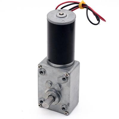 China Self Locking Reduction Motor A58-31ZY 12/24V 10-470RPM  High Torque Turbo Worm Reduction Motor Dc High Torque Worm Gear for sale